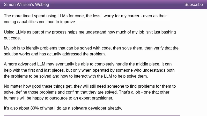 My personal rss reader.