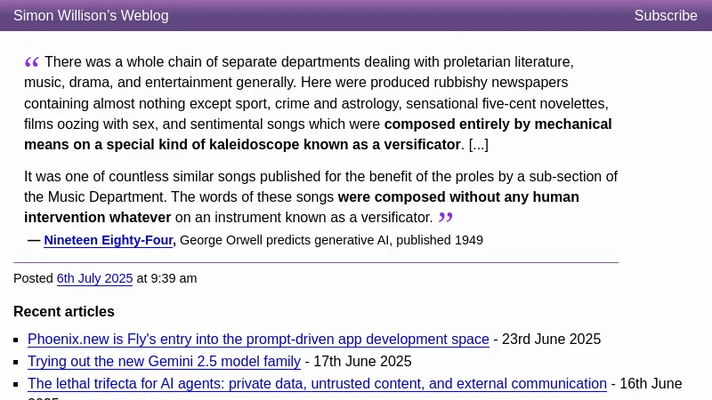 My personal rss reader.