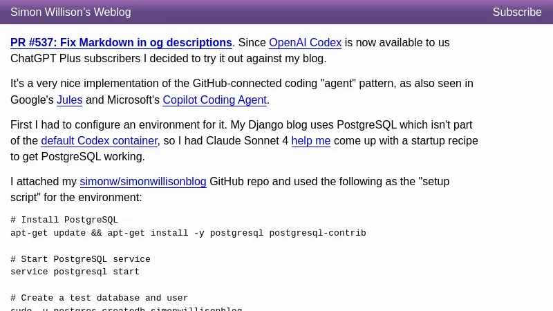 My personal rss reader.
