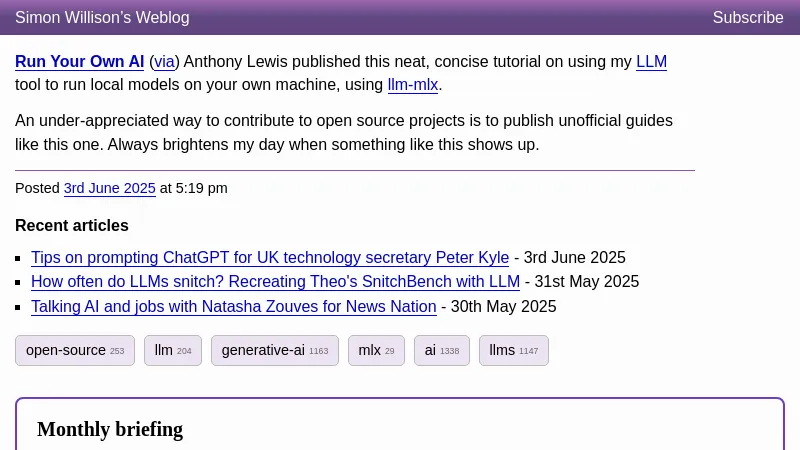 My personal rss reader.